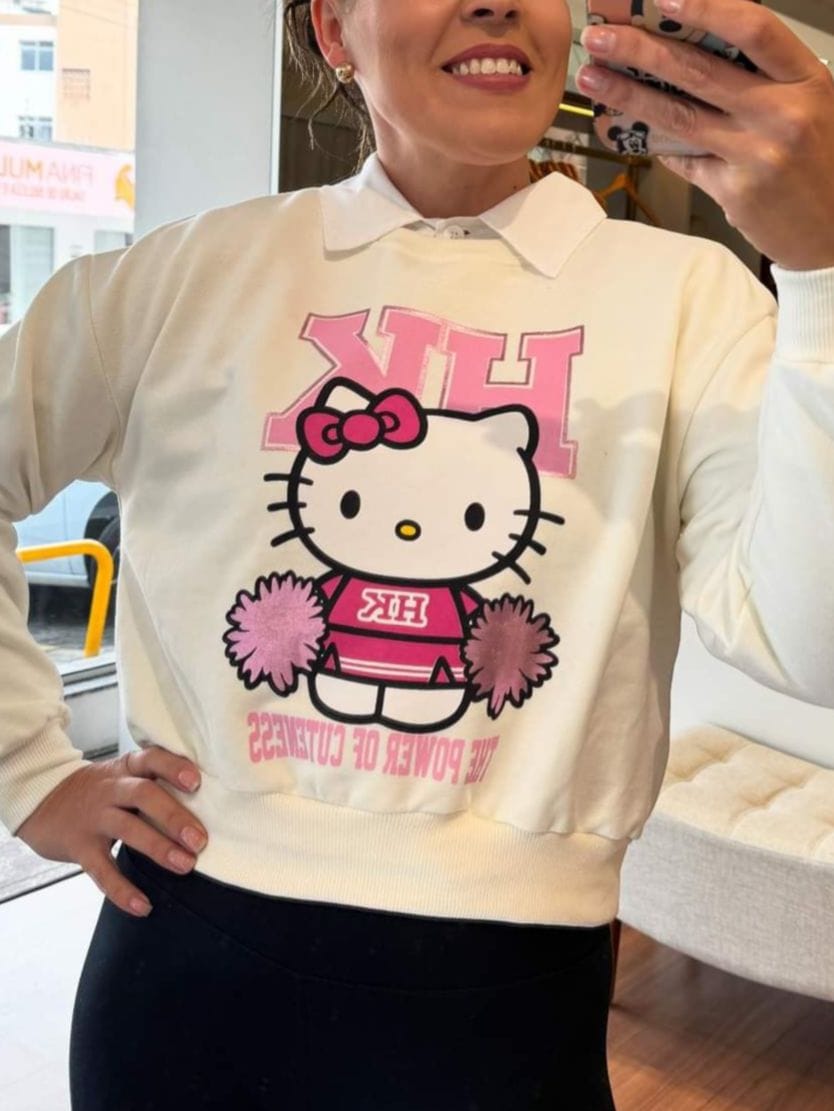 MOLETOM HELLO KITTY - Imperio da Moda